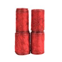 China Special Grey Red Golden Ribbon Unique Organza Ribbon for Gift Decorations by MSD Soft for sale