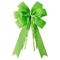 China Christmas Decoration Burlap Bows Burlap Ribbons 63MM Wired Ribbons Yellow and Pink for sale