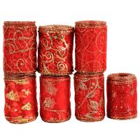 China Custom Made Organza Ribbon in Star Gold for Elegant Wedding and Birthday Decorations for sale