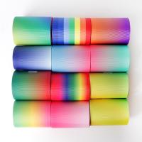China 3 Inch 75mm Eco Friendly Decorative Rainbow Grosgrain Ribbons with 196 Color Options for sale