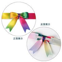 China Gift Box Packaging Ribbon Bow with Stretch Loop from MSD in Rainbow Colors and Custom Design for sale
