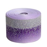 China 100% Polyester 3 inch 75 mm Glitter Grosgrain Ribbon for Birthday Party Decoration for sale