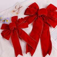 China Christmas Ribbon Bow for Window Holiday Decoration MSD Large Light Bow Wire Edge Design for sale