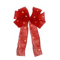 China Festive Christmas Wire Bow with Lights and Small Snowflakes A Must-have Item for sale