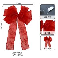China Festive Christmas Wire Bow with Lights and Small Snowflakes A Must-have Item for sale