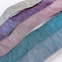 China Sustainable 2.5 Inch 2023 Fine Glitter Gradient Burlap Ribbon Perfect for Celebrations for sale