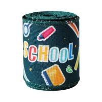 China Choose from Our Catalogue Wired Burlap Ribbon for School Rulers in Car Print Design for sale
