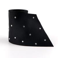 China 38mm Grosgrain Rhinestone Ribbon with Diamond Decoration 18 Colors or Made to Order for sale