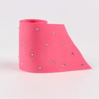 China 38mm Grosgrain Rhinestone Ribbon with Diamond Decoration 18 Colors or Made to Order for sale