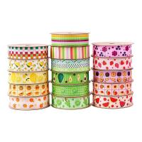 China Single Face Printed Grosgrain Ribbon for Summer Fruits Craft Gift Box Packaging by MSD for sale