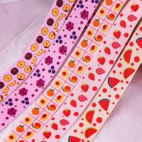 China Single Face Printed Grosgrain Ribbon for Summer Fruits Craft Gift Box Packaging by MSD for sale