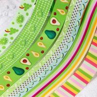 China Single Face Printed Grosgrain Ribbon for Summer Fruits Craft Gift Box Packaging by MSD for sale
