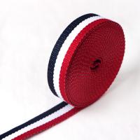 China Double Face Style Tricolor Weaving Ribbon for Recycled Tricolor Holiday Nylon for sale