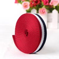 China Double Face Style Tricolor Weaving Ribbon for Recycled Tricolor Holiday Nylon for sale