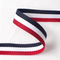 China Double Face Style Tricolor Weaving Ribbon for Recycled Tricolor Holiday Nylon for sale