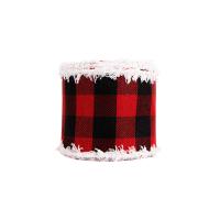 China 63MM MSD Christmas Wired Burlap Ribbon with Snow and Candy Print Create Festive Decor for sale