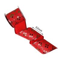 China 2.5 Inch Wired Edge Christmas Ribbon For Wreath Crafts Projects Choose from our catalogue for sale