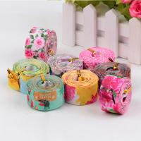 China Fabric Type Grosgrain Custom Polyester Floral Ribbon with Logo Printed for sale