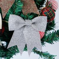 China MSD Handmade 12cm Natural Hemp Holiday Bow Twist Tie Bows for Christmas Three Decoration for sale