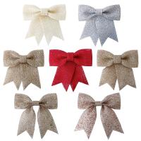 China MSD Handmade 12cm Natural Hemp Holiday Bow Twist Tie Bows for Christmas Three Decoration for sale