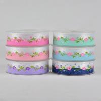 China Single Face Custom Heat Thermal Transfer Flowers Ribbon Trim with Plant Printed Sample for sale