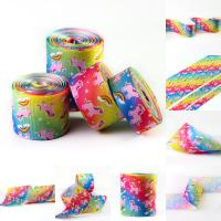 China 75mm Width Cartoon Character Horse Grosgrain Ribbon with Colorful Design for sale