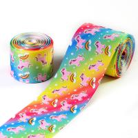 China 75mm Width Cartoon Character Horse Grosgrain Ribbon with Colorful Design for sale