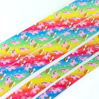 China 75mm Width Cartoon Character Horse Grosgrain Ribbon with Colorful Design for sale