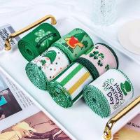 China 63mm Sustainable St.Patrick's Day Ribbon MSD Customized Wired Ribbon for Irish Ribbon for sale