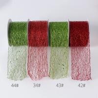 China Sustainable MSD Sequined Mesh Wire Edge Ribbon for Christmas Day Valentine's Day for sale