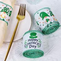China 63mm Sustainable St.Patrick's Day Ribbon MSD Customized Wired Ribbon for Irish Ribbon for sale