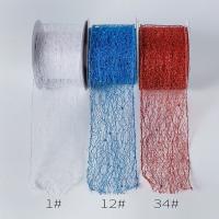 China Sustainable MSD Sequined Mesh Wire Edge Ribbon for Christmas Day Valentine's Day for sale