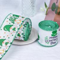 China 63mm Sustainable St.Patrick's Day Ribbon MSD Customized Wired Ribbon for Irish Ribbon for sale