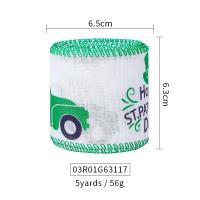 China 63mm Sustainable St.Patrick's Day Ribbon MSD Customized Wired Ribbon for Irish Ribbon for sale