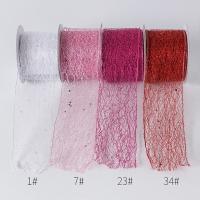 China Sustainable MSD Sequined Mesh Wire Edge Ribbon for Christmas Day Valentine's Day for sale