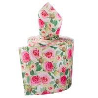 China Thermal Transfer Print 3 Inch Grosgrain Ribbon By The Yard Single Face Rose Pattern for sale