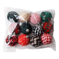 China Christmas Ribbon Balls Ornaments 2022 Design Bulk Tin Ball with Ribbon for sale