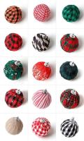 China Christmas Ribbon Balls Ornaments 2022 Design Bulk Tin Ball with Ribbon for sale