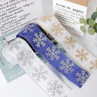 China DIY Craft Christmas Decoration MSD Ribbons 63mm Gold Glitter Ribbon with Wired Edge for sale