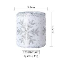 China DIY Craft Christmas Decoration MSD Ribbons 63mm Gold Glitter Ribbon with Wired Edge for sale