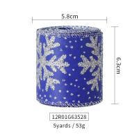 China DIY Craft Christmas Decoration MSD Ribbons 63mm Gold Glitter Ribbon with Wired Edge for sale