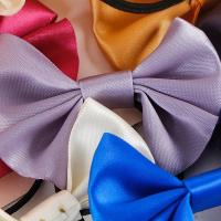 China Custom Sizes And Patterns Solid Color Satin Ribbon Bow for MSD Decoration and Handmade for sale