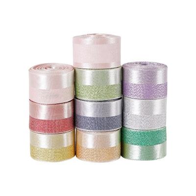 China MSD Ribbon 5 Yards For Flower Packing Custom Double Color Grosgrain Satin Decoration for sale