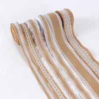 China MSD's Burlap Ribbon With Lace The Perfect Addition to Your Holiday Decorating Supplies for sale
