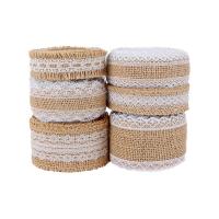 China MSD's Burlap Ribbon With Lace The Perfect Addition to Your Holiday Decorating Supplies for sale