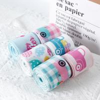China Printed Colored Egg Happy Easter MSD OEM White Ribbon Wired Edge Easter Burlap Ribbon for sale
