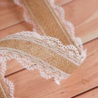 China MSD's Burlap Ribbon With Lace The Perfect Addition to Your Holiday Decorating Supplies for sale
