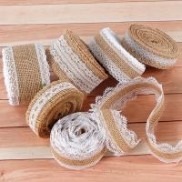 China MSD's Burlap Ribbon With Lace The Perfect Addition to Your Holiday Decorating Supplies for sale