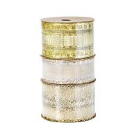 China Washable Three in One Ribbon For Christmas Day MSD Wire Edge Ribbon Custom Ribbon for sale