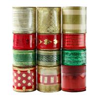 China MSD 63mm Wire Edge Ribbon for Holiday Decoration Gift Packing Roll/Set Festival Celebrate for sale
